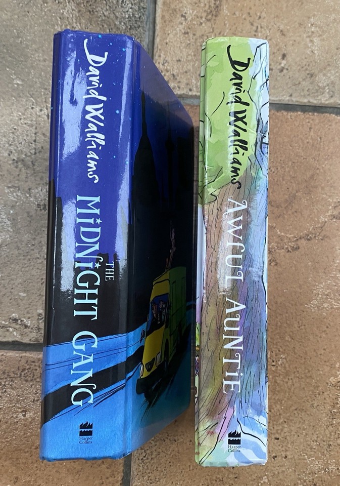 David Walliams Books Bundle Set Awful Auntie The Midnight Gang Hardback ...