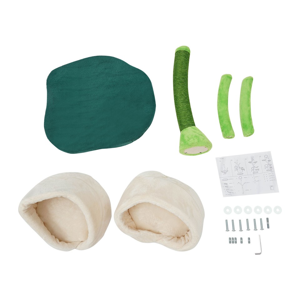 Large Cat Tree Multi-Level Tower Cat Furniture Climbing Frame Activity ...