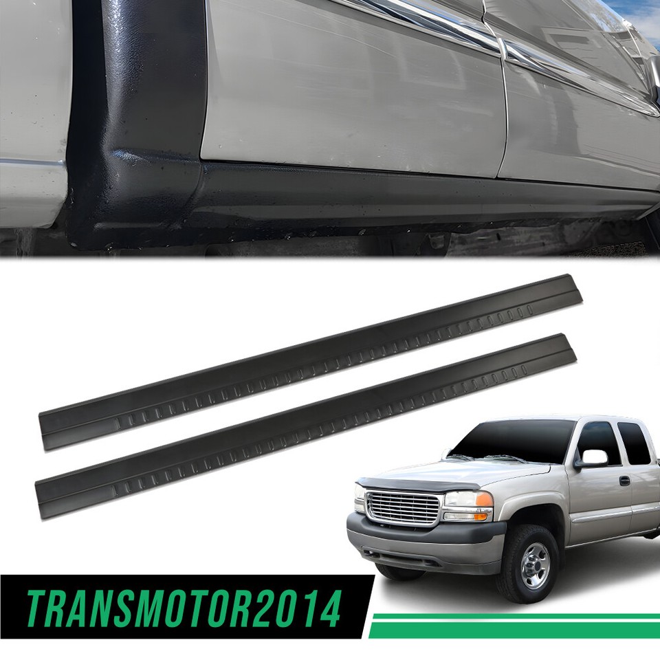 Pair Slip On Rocker Panels Covers Fit For 1999-06 Chevy Silverado and ...