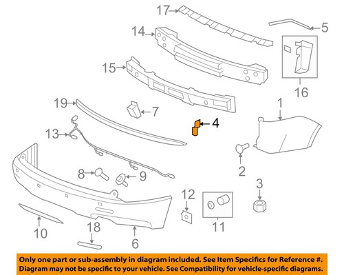 GM OEM Rear Bumper-Side Cover Cap 15851009 | eBay