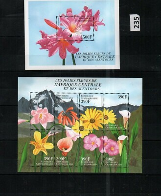 CENTRAL AFRICA 2000 FLORA, FLOWERS SOUVENIR SHEET + S/S MNH | eBay