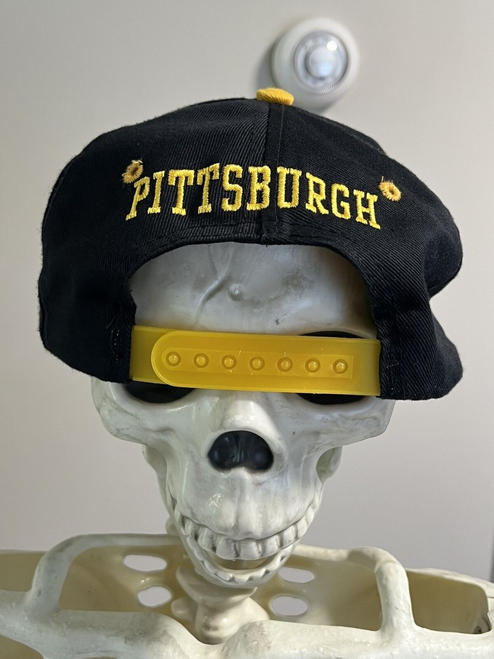 Vintage Pittsburgh Penguins Snapback Cap Hat AJD Robo Penguin Black ...