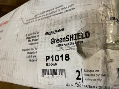 (2 Rolls) FastLine GreenShield P1018 Green Masking Paper 17.2"x 1000 ...