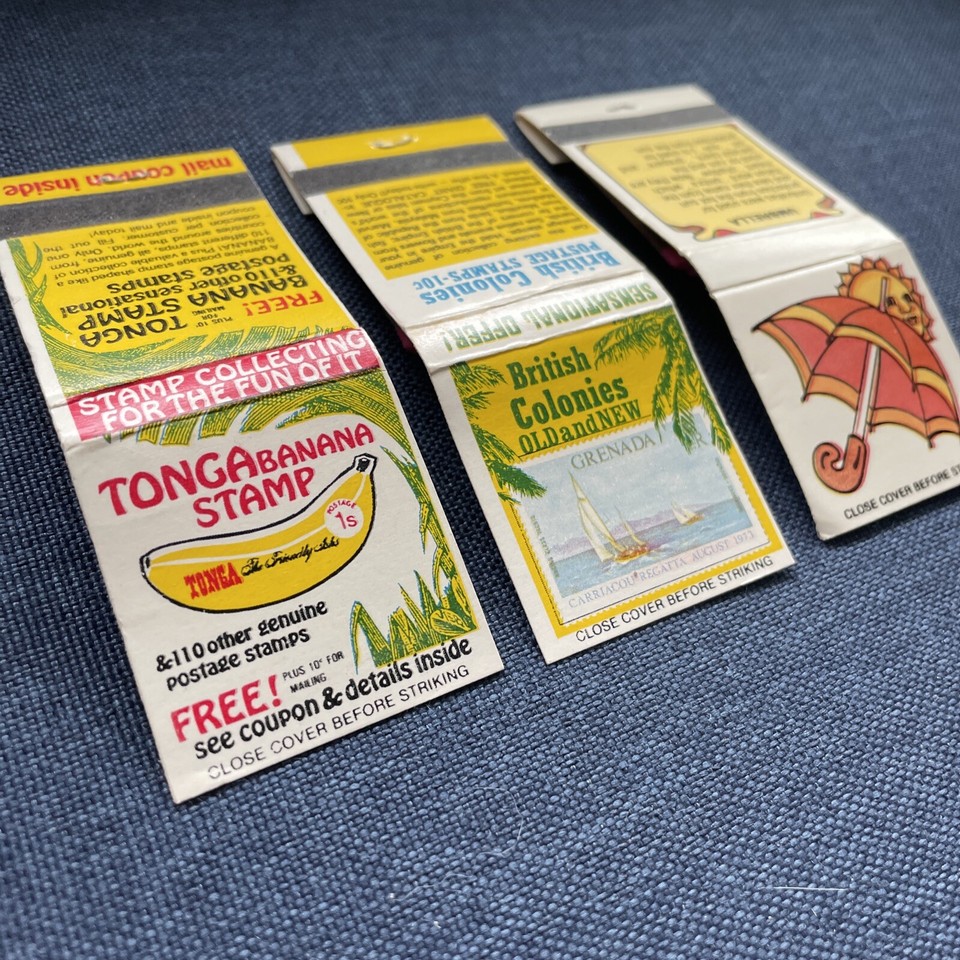 MATCHBOOK LOT (3) / Ohio Match Co. Lot / Matches VTG Vintage Yellow ...