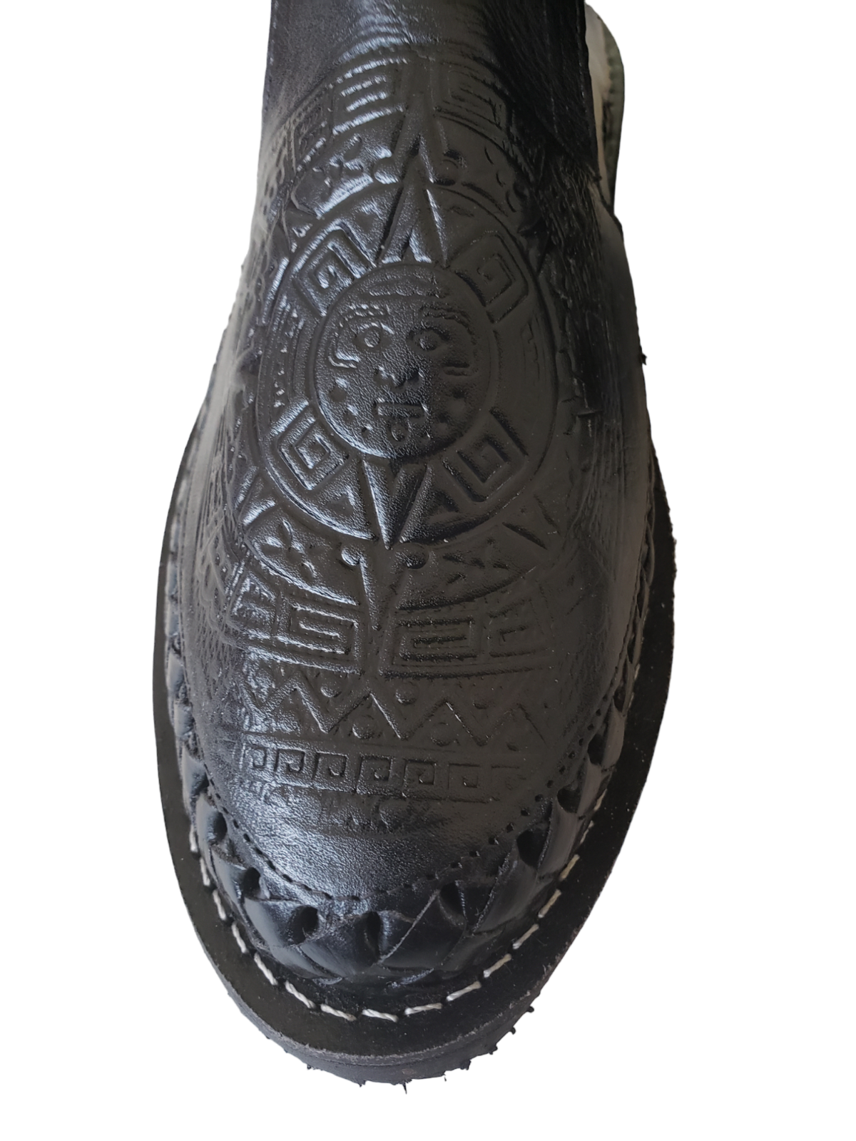 Chicano Mexicano Artesanal Indigenous Men Tooled Aztec Shoes Lowrider ...