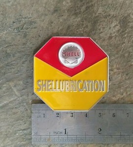 VINTAGE shell GAS oil BADGE memorabilia lubrication | eBay