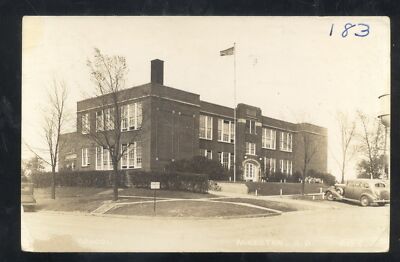 RPPC ALCESTER SOUTH DAKOTA SD HIGH SCHOOL BUILDING REAL PHOTO POSTCARD ...
