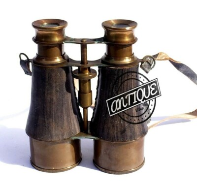 Brass Binocular Telescope Vintage Monocular Nautical Spy Scope Pirate's ...