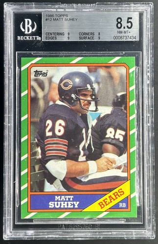 1986 Topps Matt Suhey #12 BGS 8.5 | eBay
