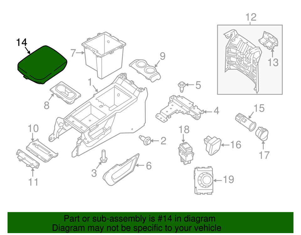 Genuine Nissan Lid 96920-EZ20A | eBay