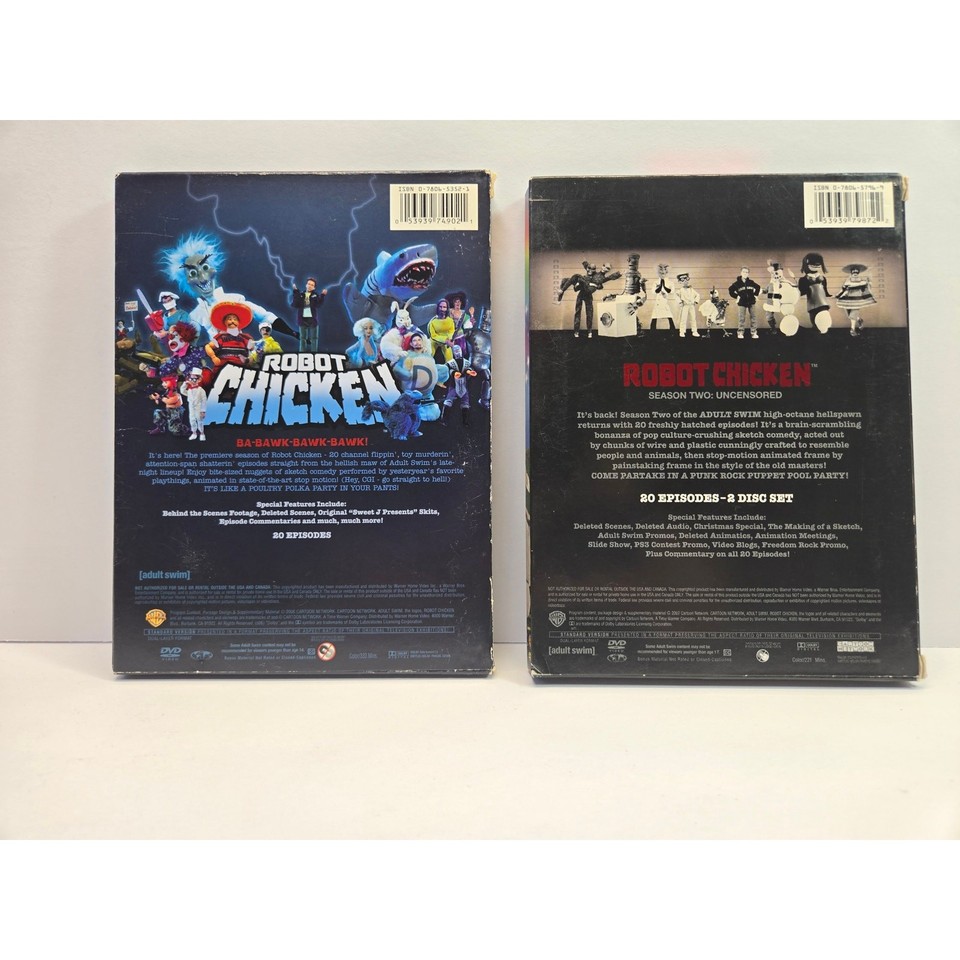 Robot Chicken Season 1 & 2 DVDs 2006 2007 | Adult Swim | Cartoon ...