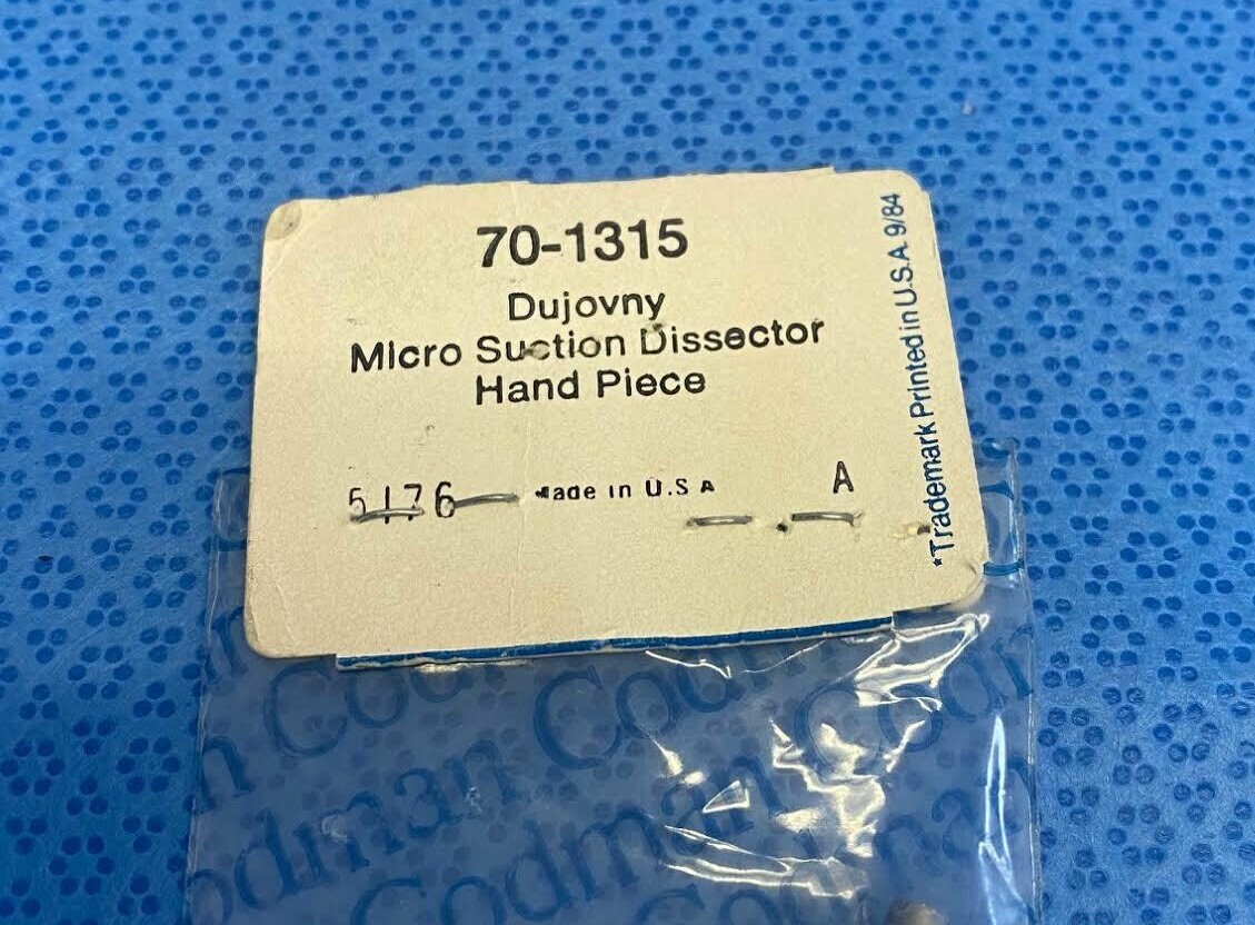 Codman 70-1315 Dujovny Micro Suction Dissector Hand Piece Surgical | eBay