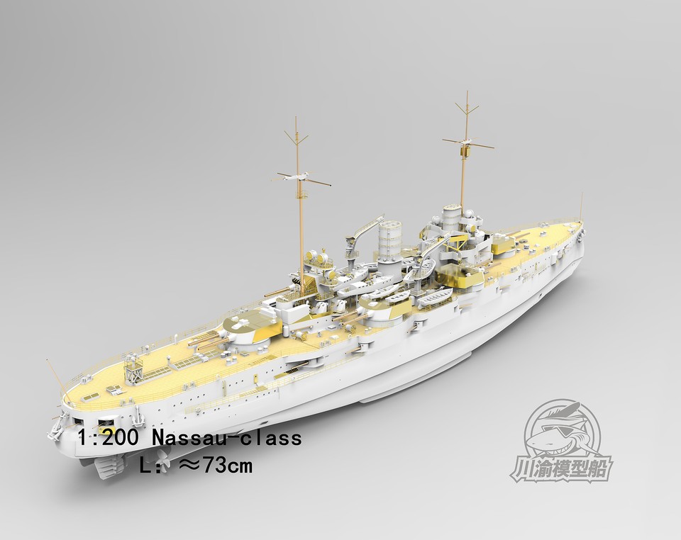 1/200 Scale German Nassau-Class Battleship Model&Super Upgrade Detail ...