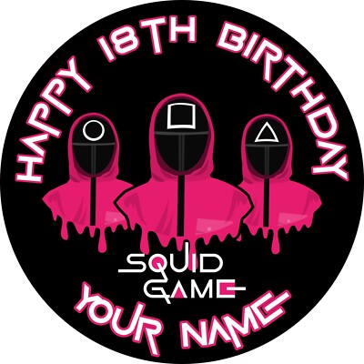 Squid Game Personalised Edible Cake Toppers & Cupcakes | eBay UK