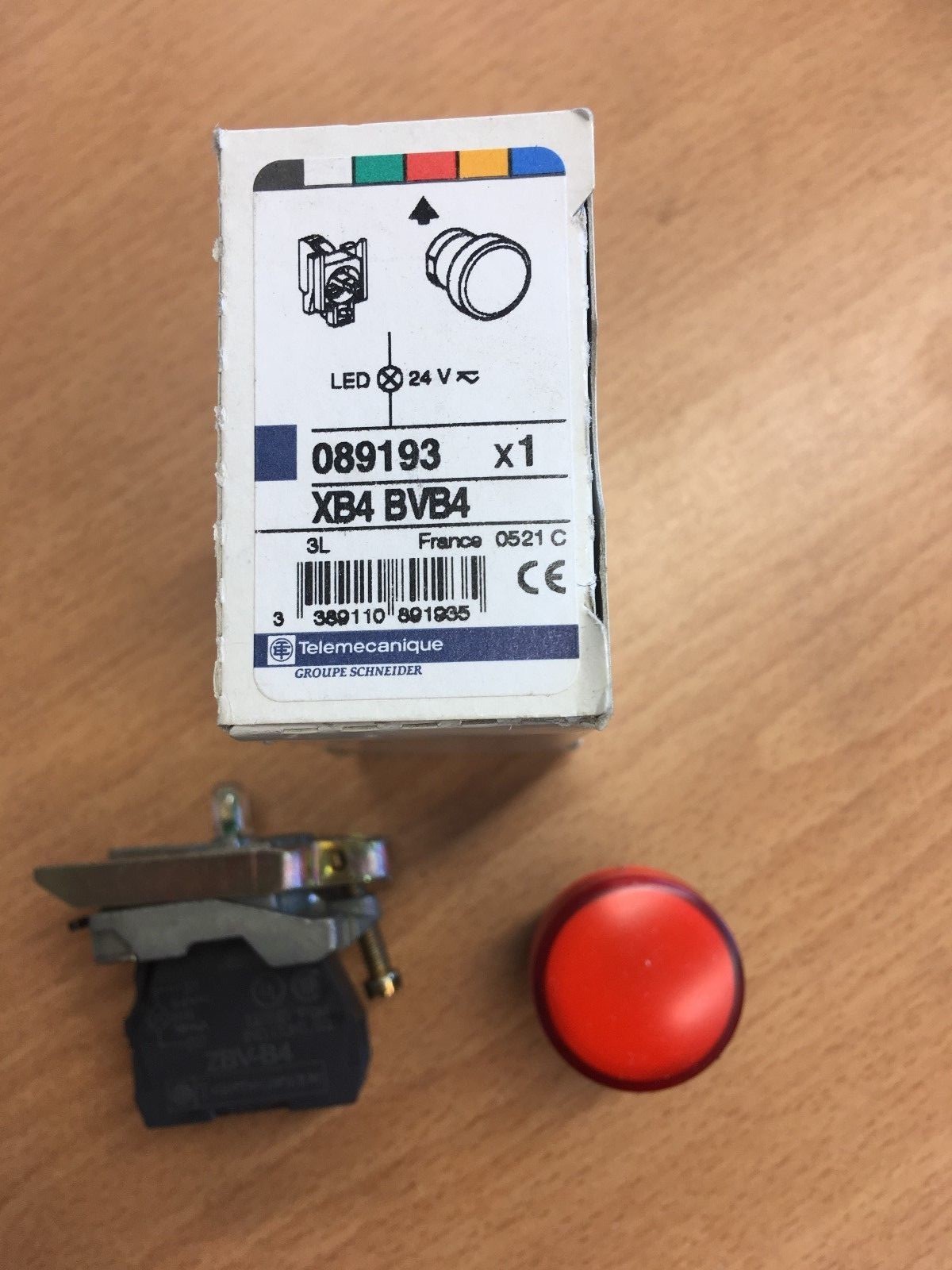 TELEMECANIQUE XB4 BVB4 red LED pilot light. | eBay
