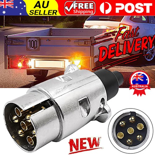Heavy Duty Electric Trailer Towing Plug Wiring 7 Pin Connector Socket ...
