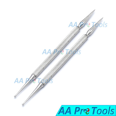 2 Pcs Nail Art Dotting Tool NEEDLE & DOTTER Double Ended Paint ...