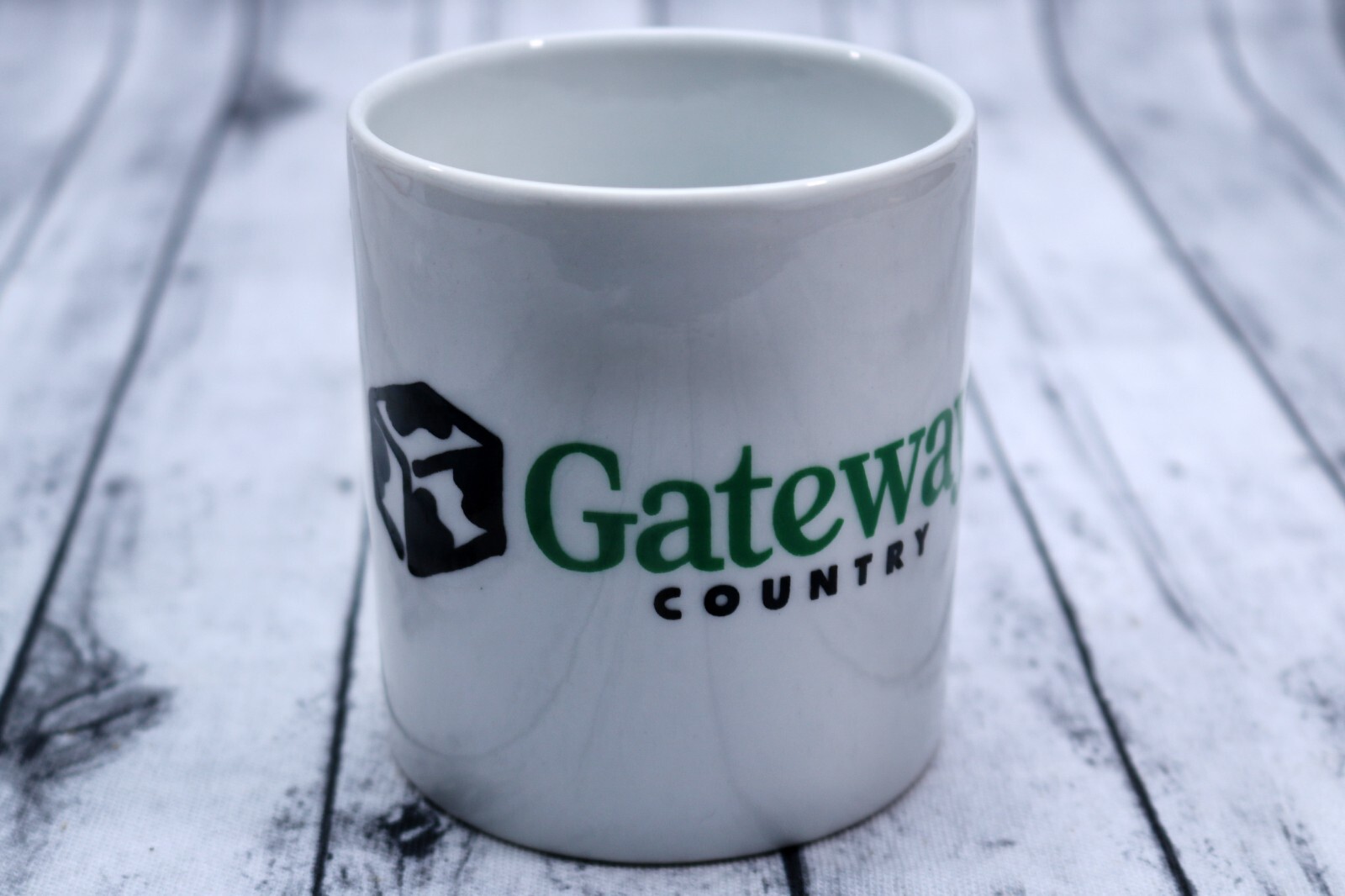 Vintage Gateway Country Mug White Coffee Cup Computer PC Logo Cow Tech ...