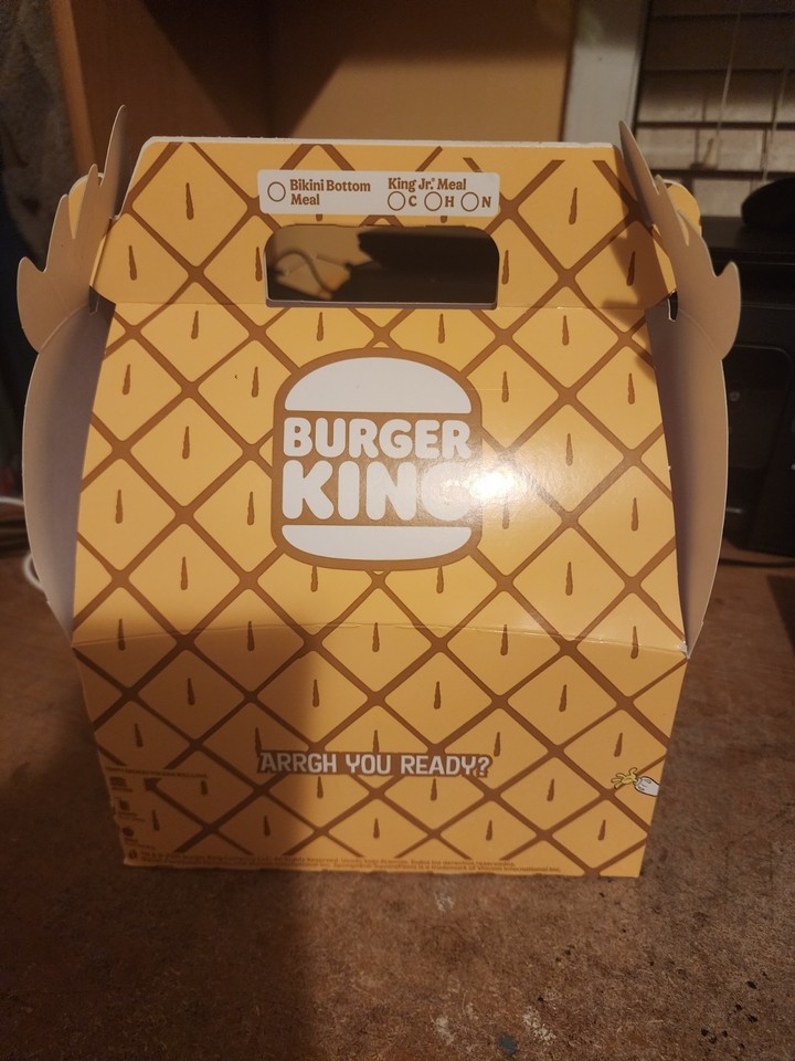 2025 Burger King Spongebob Squarepants Kids Meal Empty Pineapple Box ...