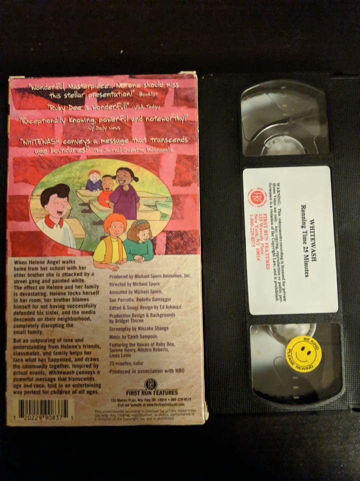 Whitewash (VHS, 1994) Animated Racism Cartoon 90s Rare HBO *BUY 2 GET 1 ...
