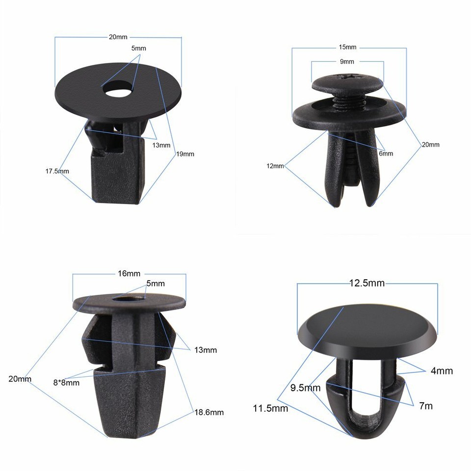 146 Pcs Fender Door Hood Bumper Trim Clip Body Retainer For Toyota ...