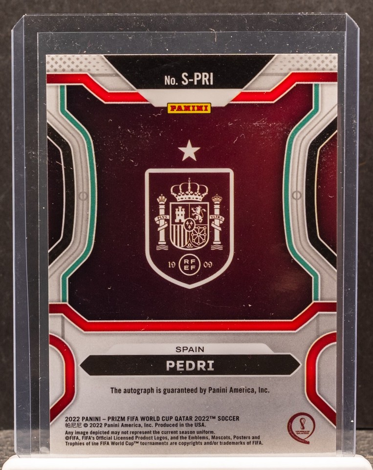 Pedri 2022 Panini Prizm World Cup Qatar Signatures Auto Autograph S-PRI ...