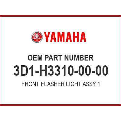 Yamaha FRONT FLASHER LIGHT ASSY 1 3D1-H3310-00-00 OEM NEW | eBay