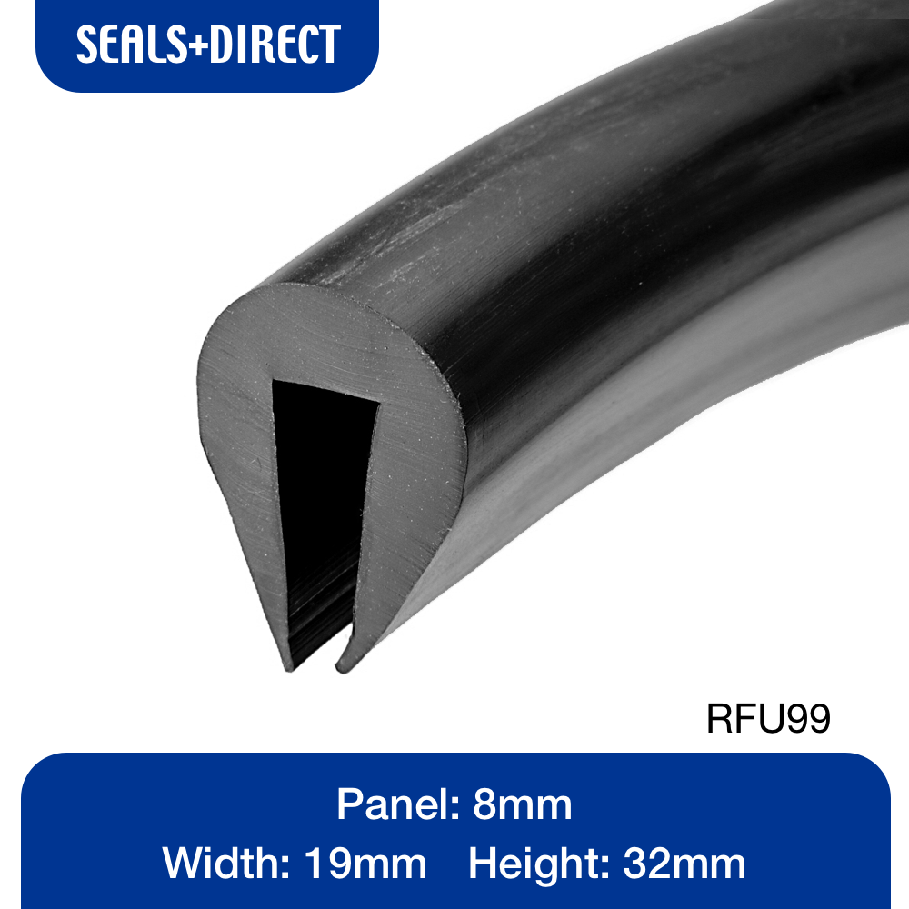 Boat Marine Rubber EPDM Rubbing Strake U Fender Section - RFU99 - 8mm ...