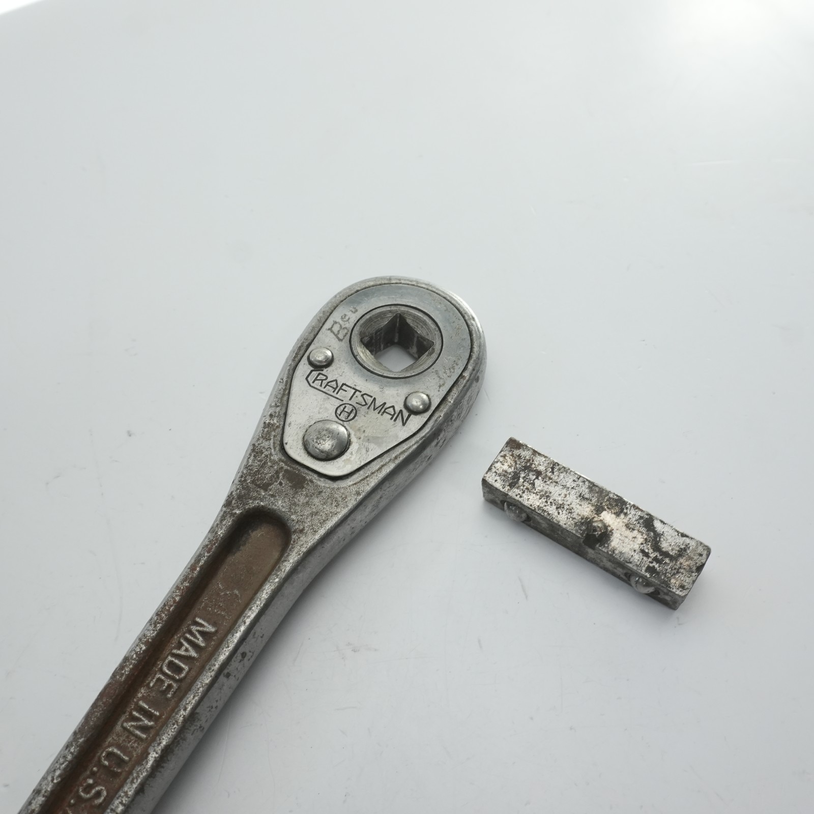 Craftsman rare H 1/2" Drive Male Female Ratchet w/ Double BE End Square ...
