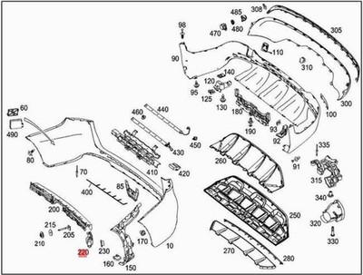 Genuine MERCEDES X253 GLC Basic carrier for bumper Right 2538801003 | eBay