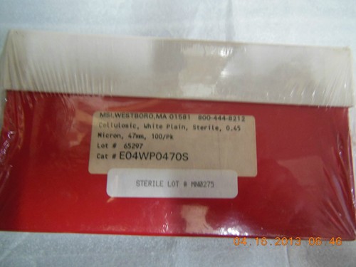 OSMONICS / MSI MEMBRANE FILTERS .45µM 47MM E04WPO470S / HAWP04700 100 ...