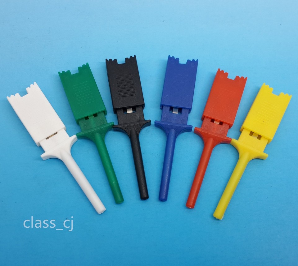 12Pcs Grabber Test Hook Clip Probe 6 Color Multimeter Test Tools For ...