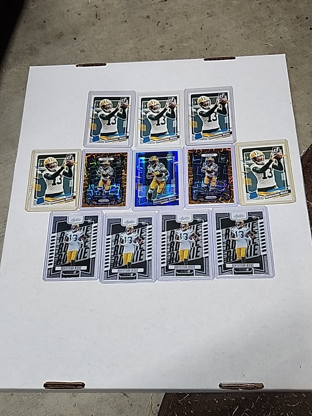 Dontavion Wicks Rookie Card Lot Of 12. Optic Blue Hyper, Prizm Lazer X ...