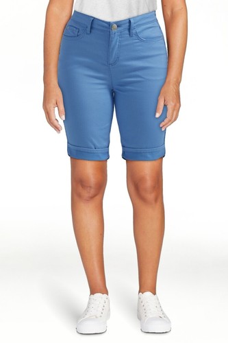 LEE - PLUS SIZE: 22 M - New Blue Mid-Rise Bermuda Jean Shorts 10 ...