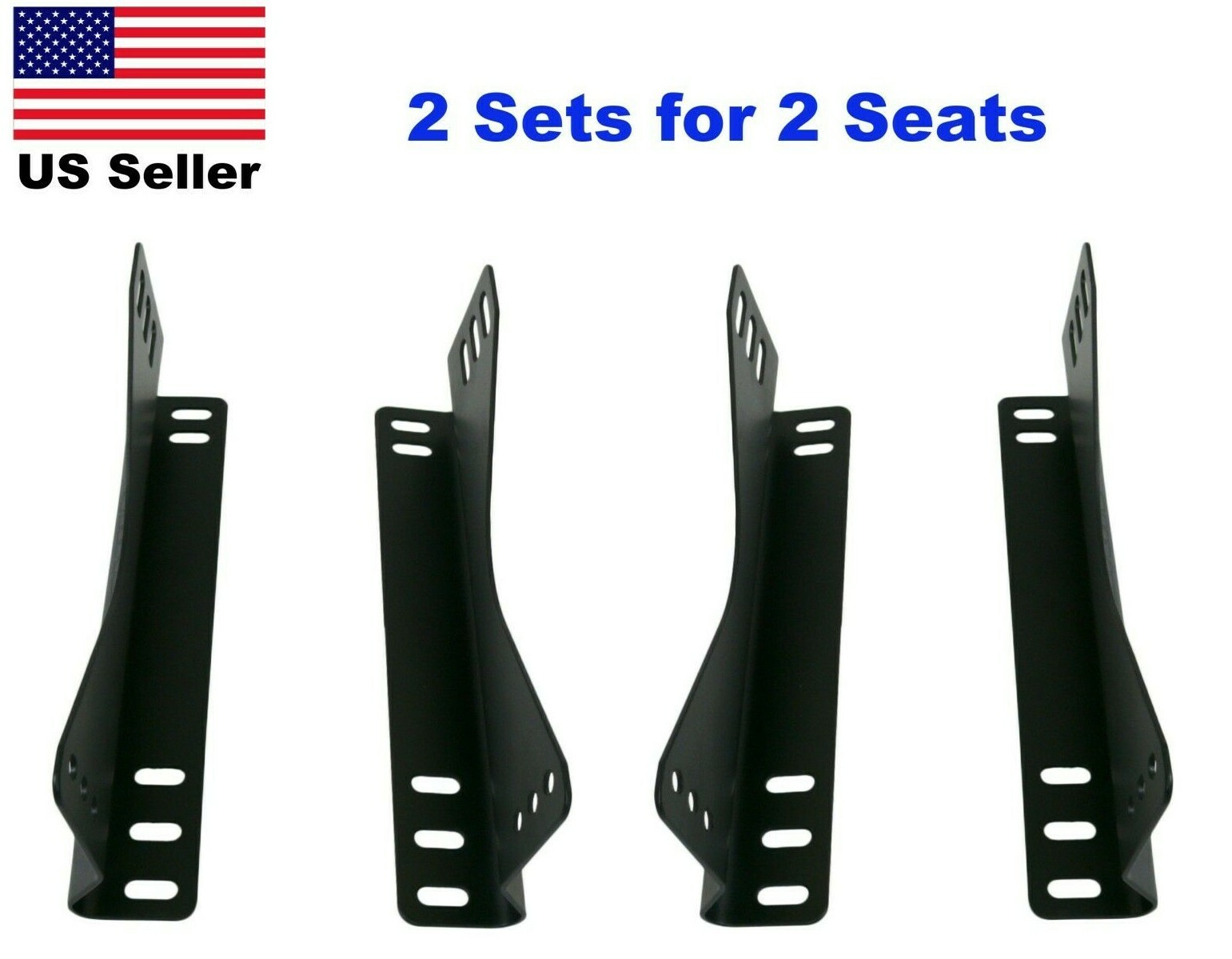 InVictus Universal Side Mount Seat Brackets 2 Pairs for Two Race Bucket ...