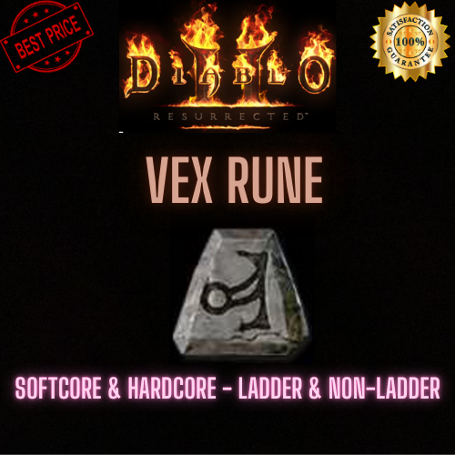 💎Diablo 2 Resurrected | Vex Rune | D2 Ladder & Non-Ladder SC HC Runes💎 ...