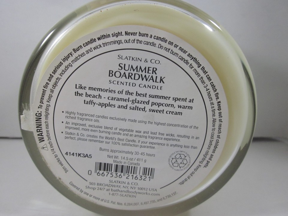 Bath & Body Works 3-wick 14.5 oz Candle Summer Boardwalk | eBay
