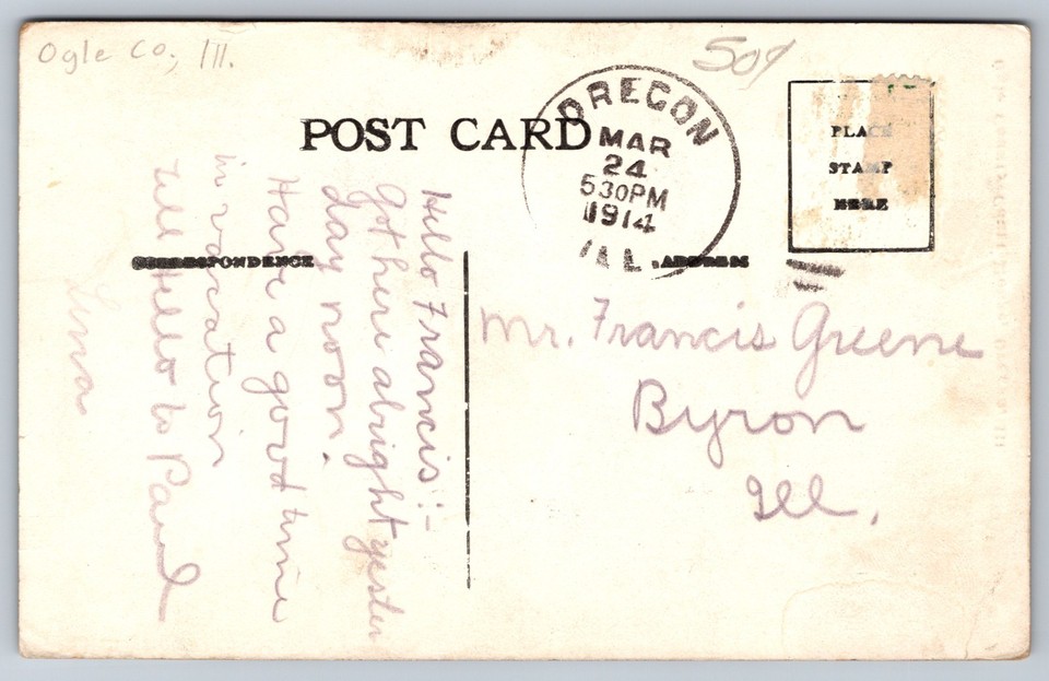 Ogle County Court House Oregon Illinois IL 1914 Postcard | eBay