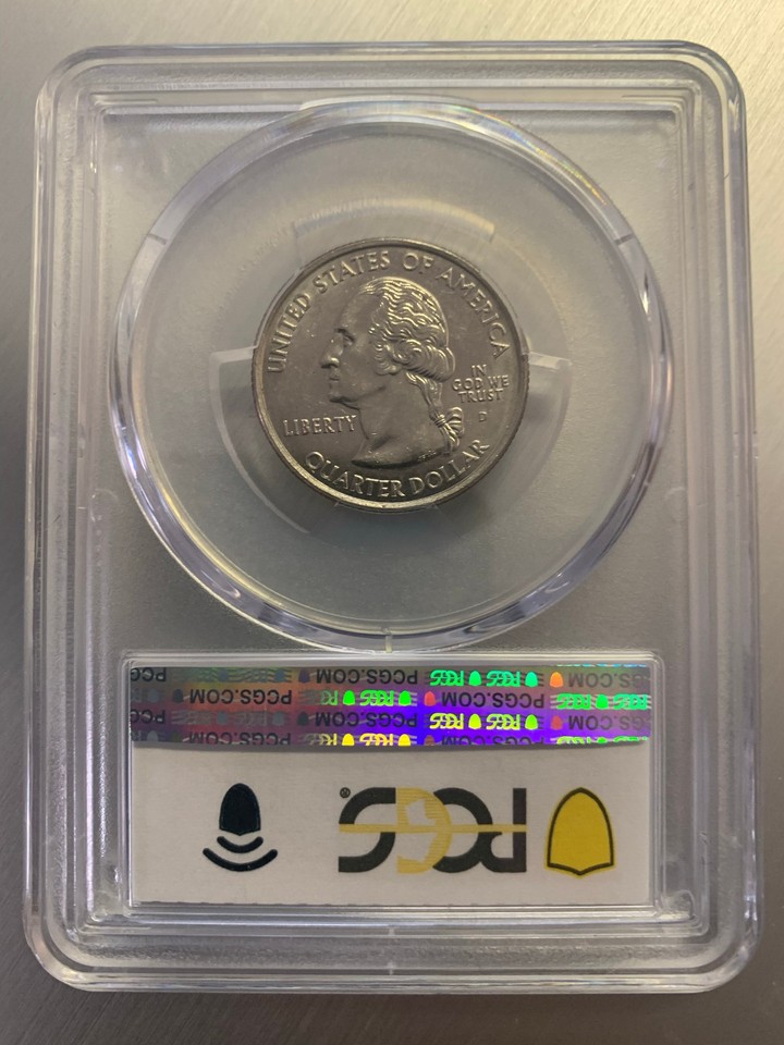 Wisconsin Extra High Leaf Error Quarter PCGS AU 58 Attractive Rare Coin ...