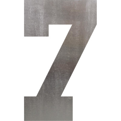 Number 7 Steel Cut Out Metal Art Decoration | eBay