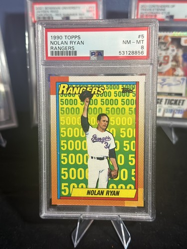 1990 TOPPS #5 NOLAN RYAN RANGERS HOF PSA 8 B3971847-353 | eBay