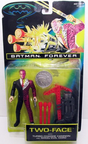 1995 KENNER BATMAN FOREVER TWO-FACE & RIDDLER 2 ACTION FIGURES + CANNON ...