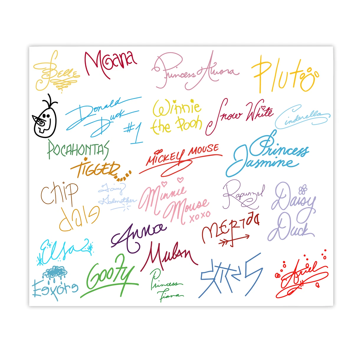 Disney Character Signatures