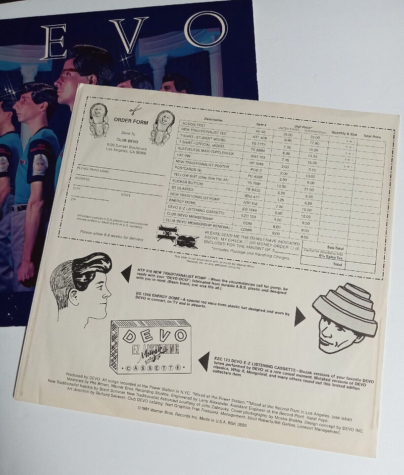DEVO New Traditionalists LP & Poster BSK 3595 Vinyl Record 1981 | eBay