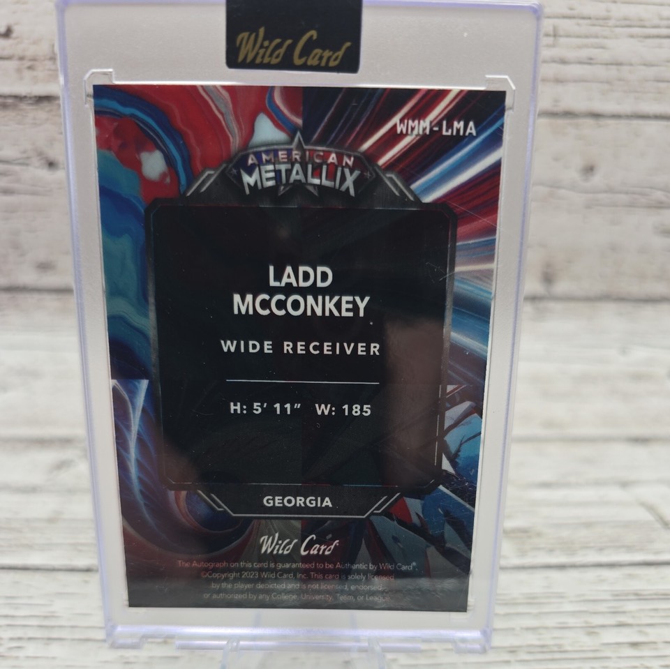 Ladd McConkey Auto 4/8 American Metallic (wild Card) *still sealed* | eBay