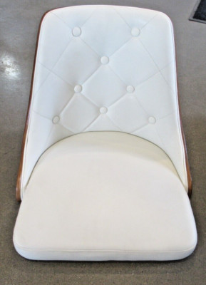 LumiSource Gianna Chair Walnut, White CH-JY-GNNWL-W SEAT ONLY NO LEGS ...