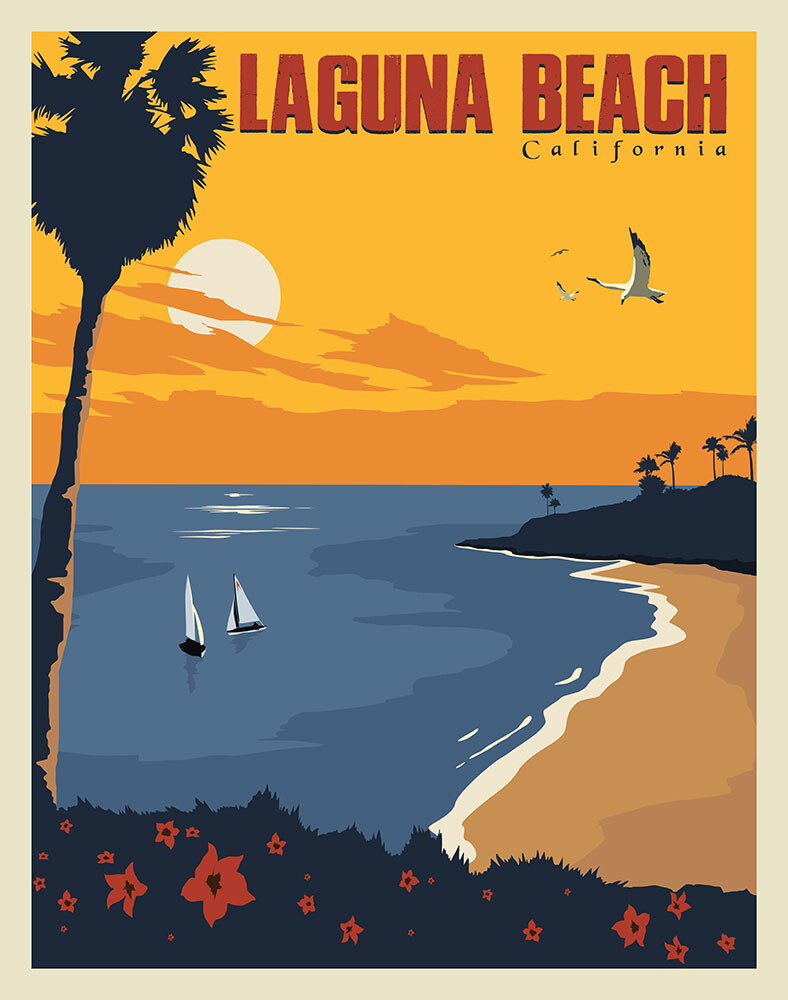 Vintage Beach Poster