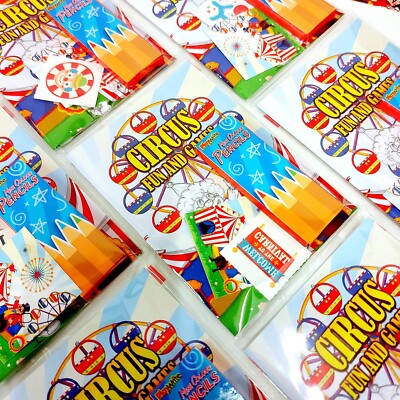 50 x Pre Filled Circus Activity Pack - Party Bag Set - Fun for Kids ...
