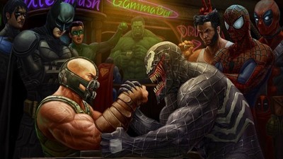 Marvel venom bane crossover spiderman hulk batman Custom Gaming Mat ...