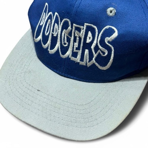 Vintage Los Angeles Dodgers Bubble Print script Logo snapback hat MLB ...